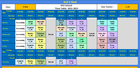 School Timetable Generator | Certitude Infotech